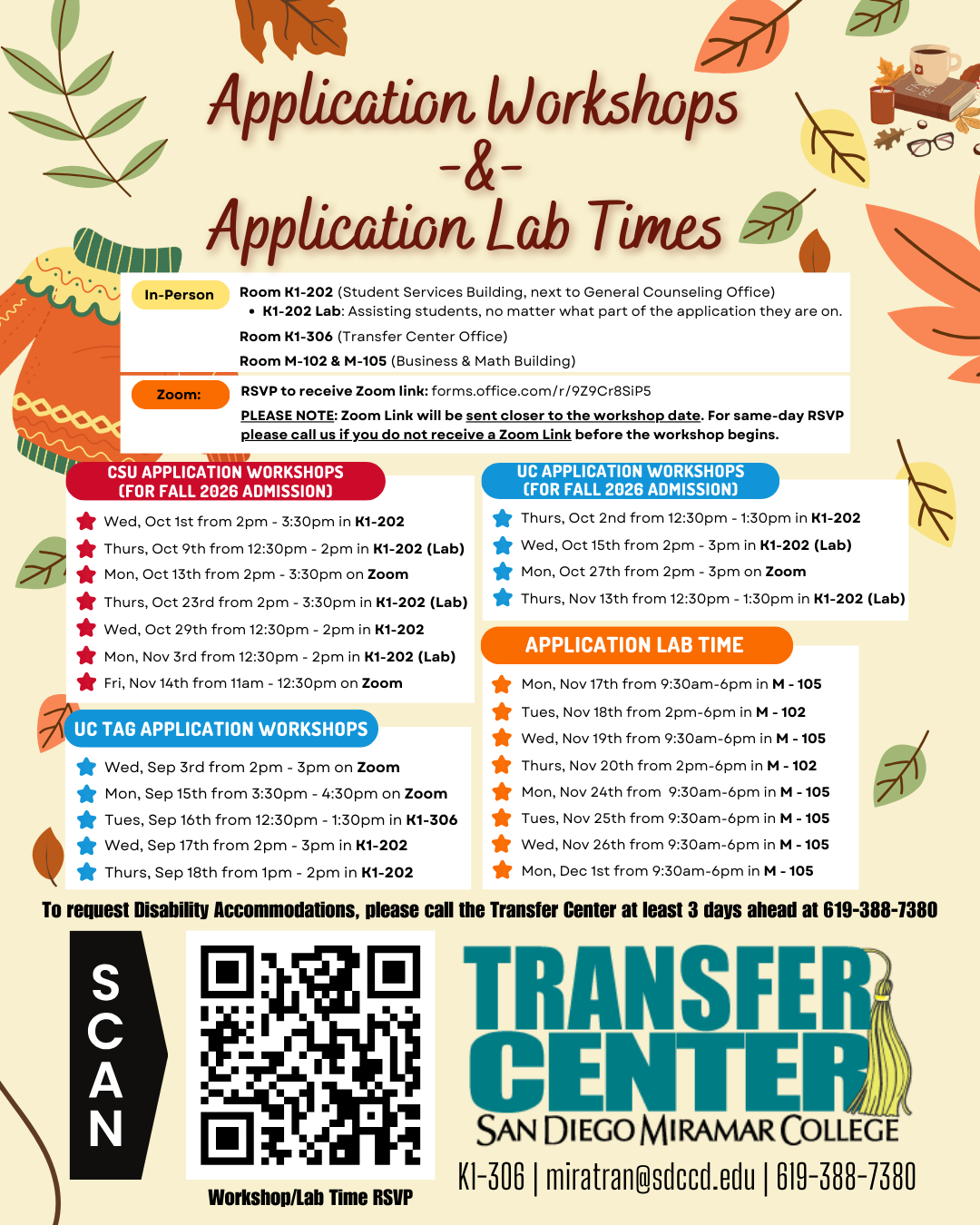 Transfer Workshops & Events | San Diego Miramar College