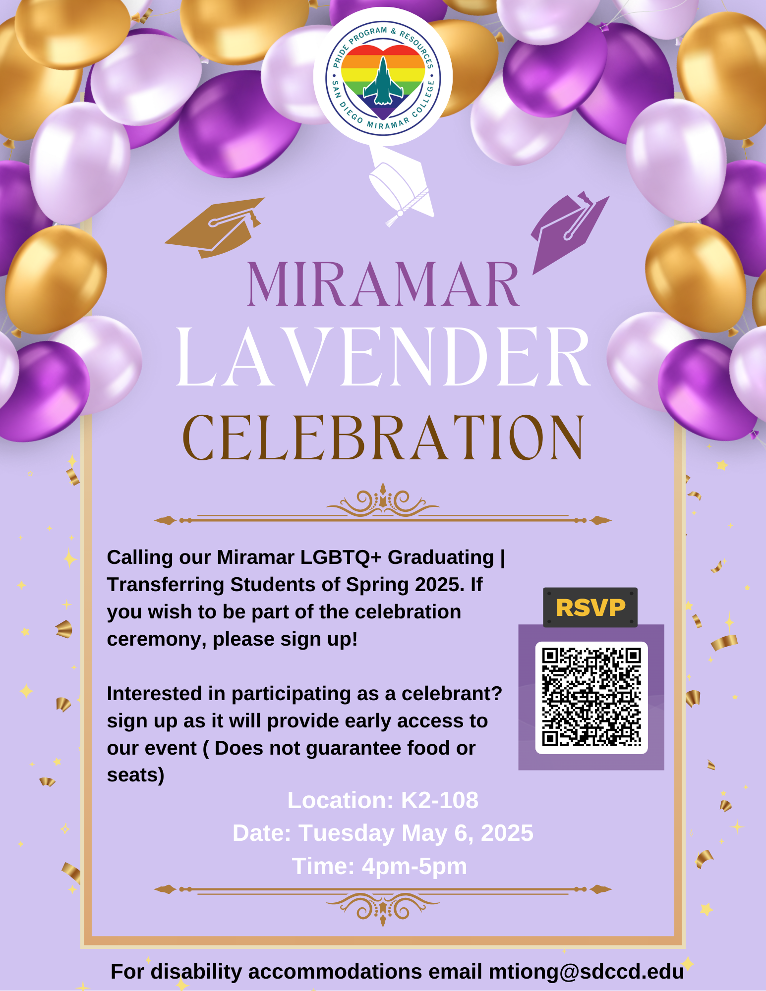 Lavender Graduation Celebration | San Diego Miramar College
