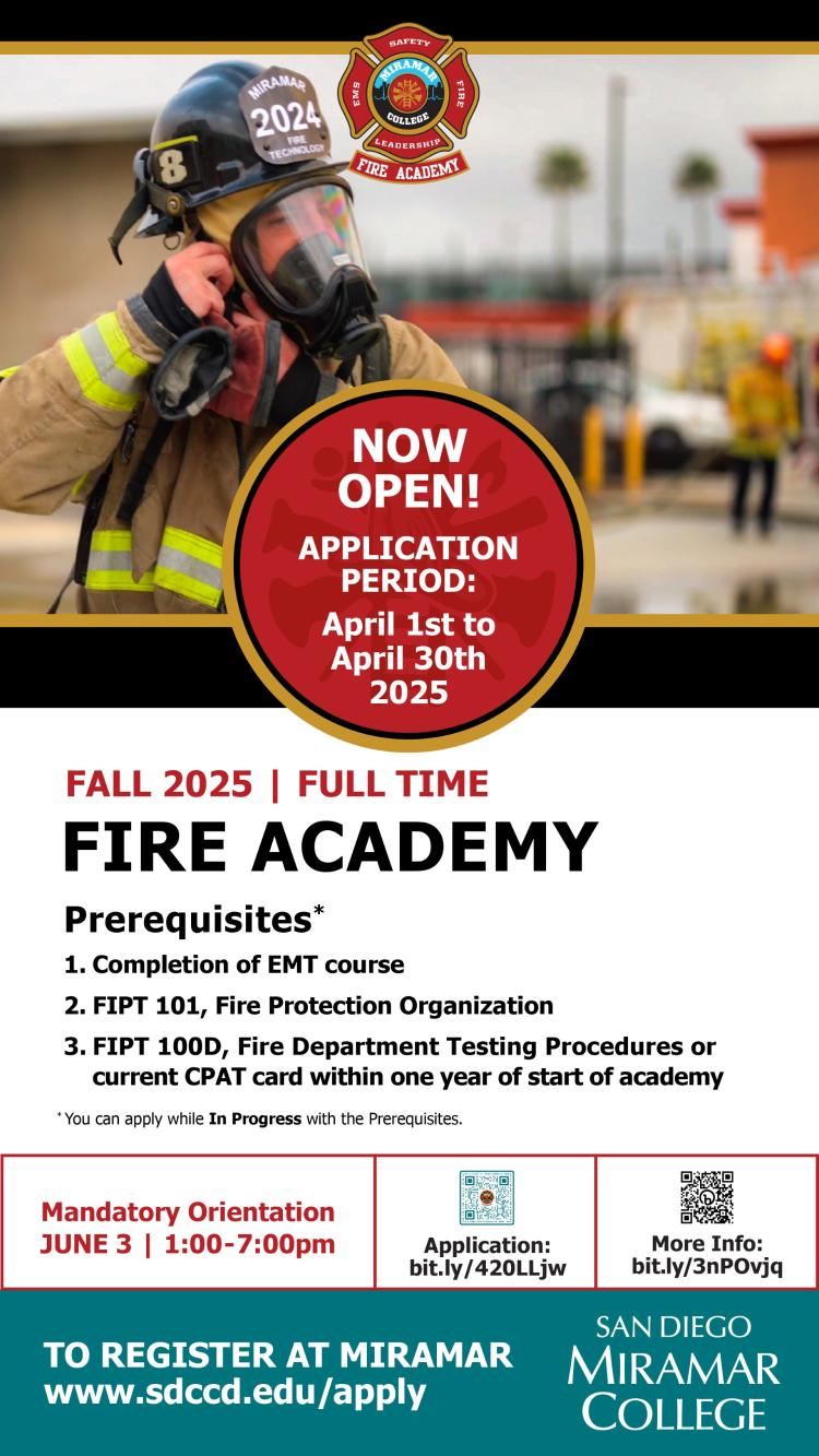 Accredited Miramar Firefighter Academy | San Diego Miramar College
